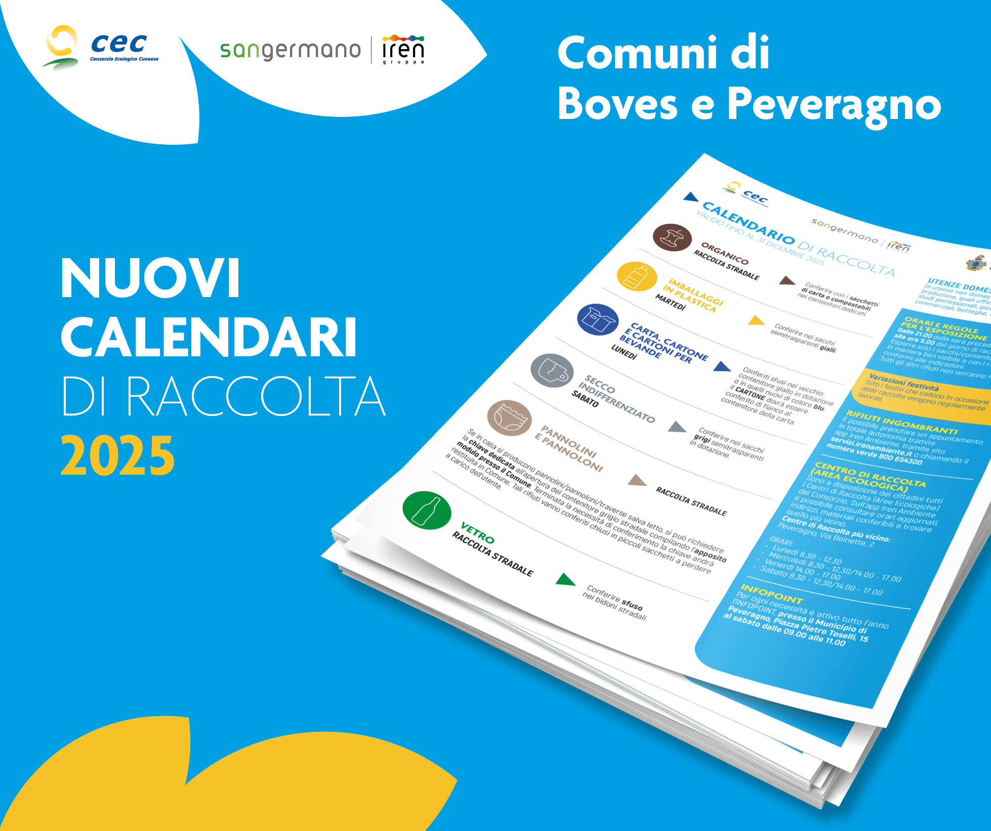 Boves e Peveragno: disponibili i nuovi calendari di raccolta validi ...